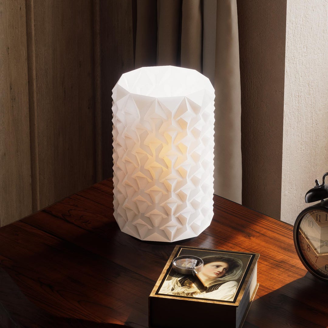 Gem Table Lamp, Retro Minimal Lamp, Warm Light Lamp, Unique Desk Lamp ...