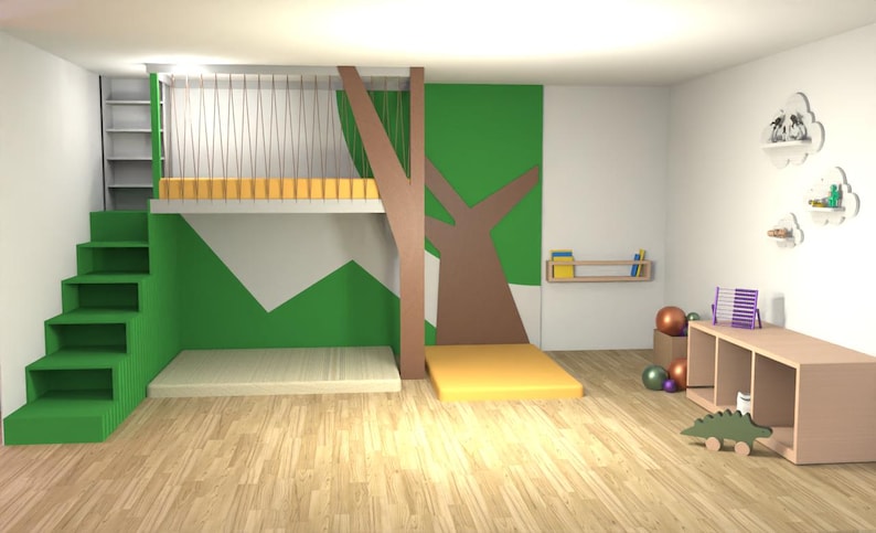 Tree Jungle Themed Bed PRODUCTION PLAN Boy Bedroom Dream Bed Frame ...