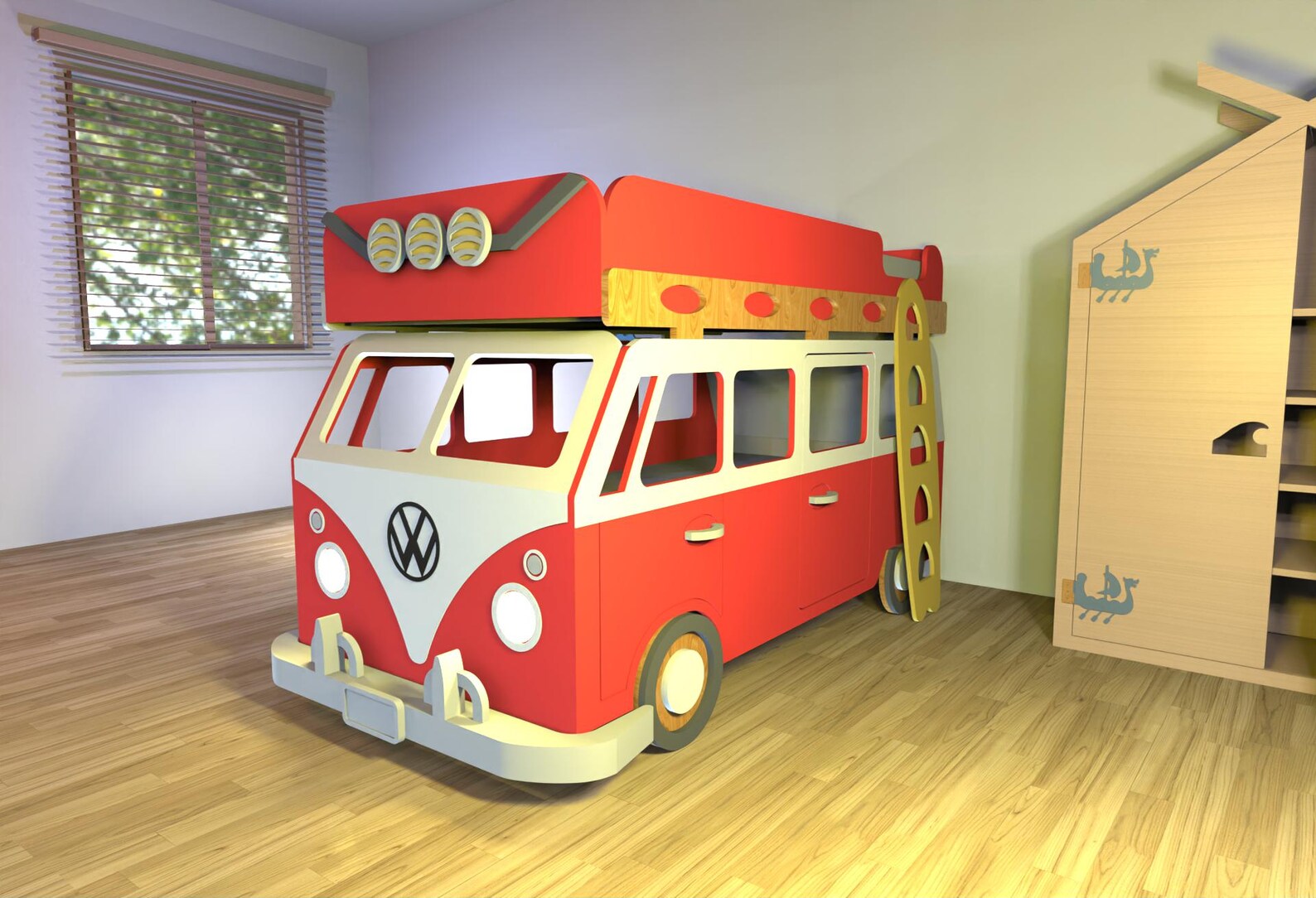 Vos T1 Playground Campervan Bed PRODUCTION PLAN Boy Bedroom Dream Bed ...