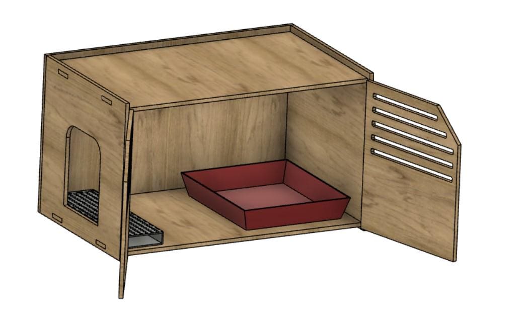 Modern Cat Litter Box Design Files for Cnc or Laser Cutting Machine ...