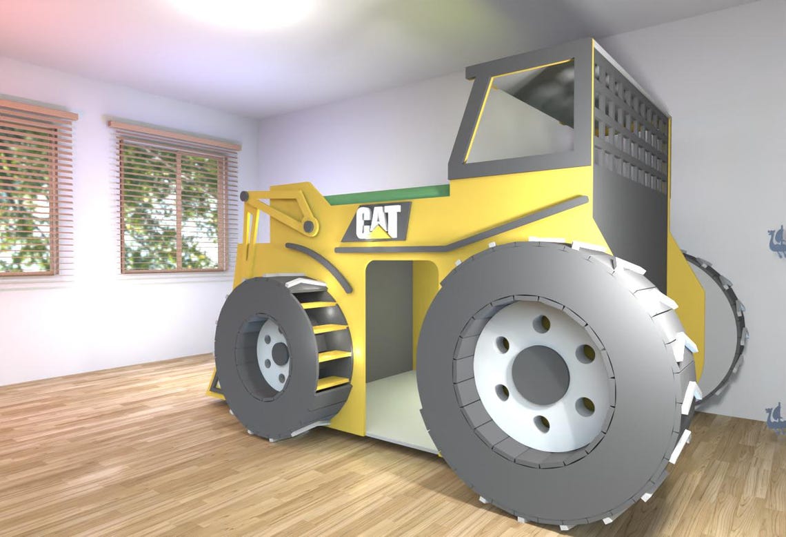 Bulldozer Cat Tractor Construction With Playground & Bunk Bed ...