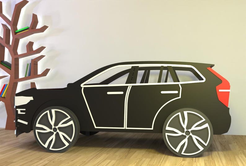 Volvo XC90 Car Bed PRODUCTION PLAN Creative Toddler Cnc File Plywood ...