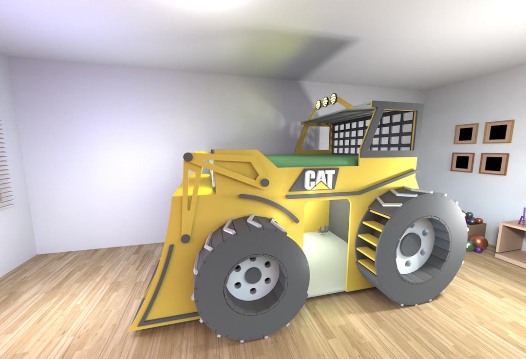 Bulldozer Cat Tractor Construction With Playground & Bunk Bed ...