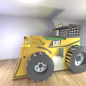 Bulldozer Cat Tractor Construction With Playground & Bunk Bed ...