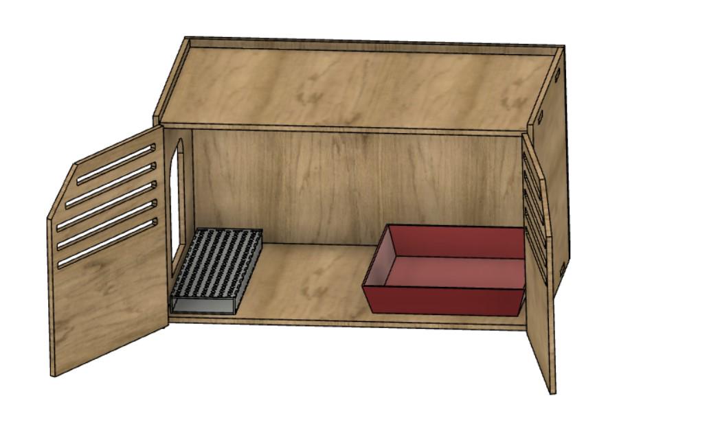 Modern Cat Litter Box Design Files for Cnc or Laser Cutting Machine ...