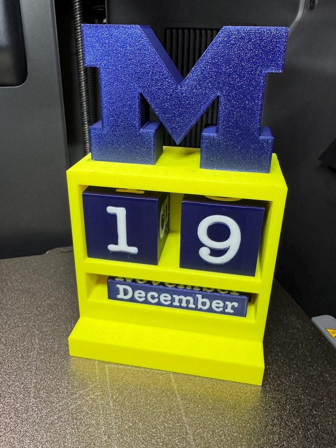 Michigan Block M Perpetual Calendar - Etsy
