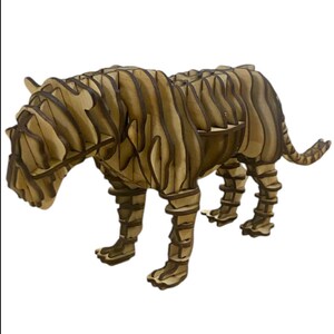3D Tiger Puzzle Kit - DIY Wooden Tiger Sculpture | Unique Wall Decor ...