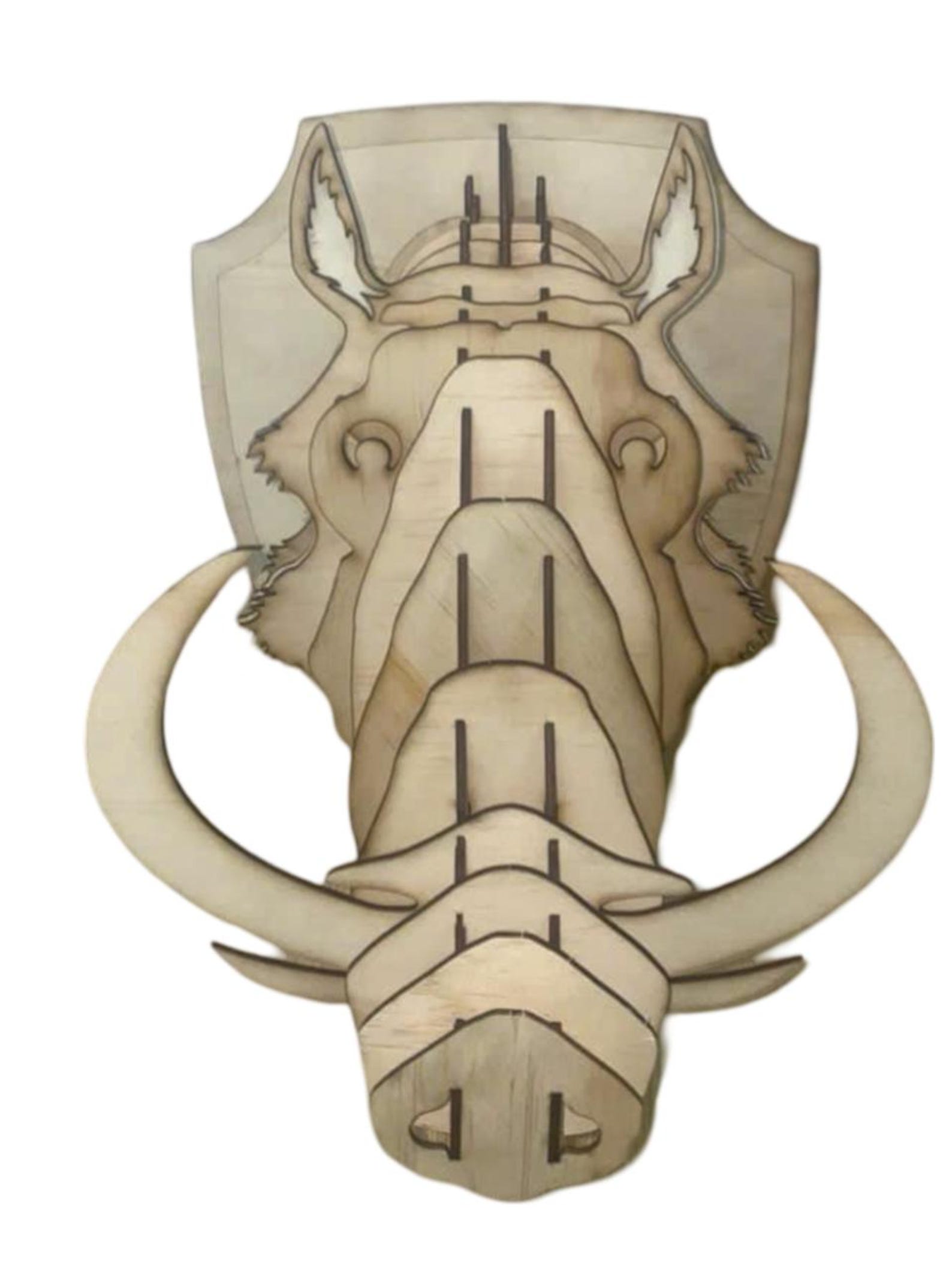3D Boar Head Puzzle Kit - DIY Wooden Boar Sculpture | Unique Wall Decor ...