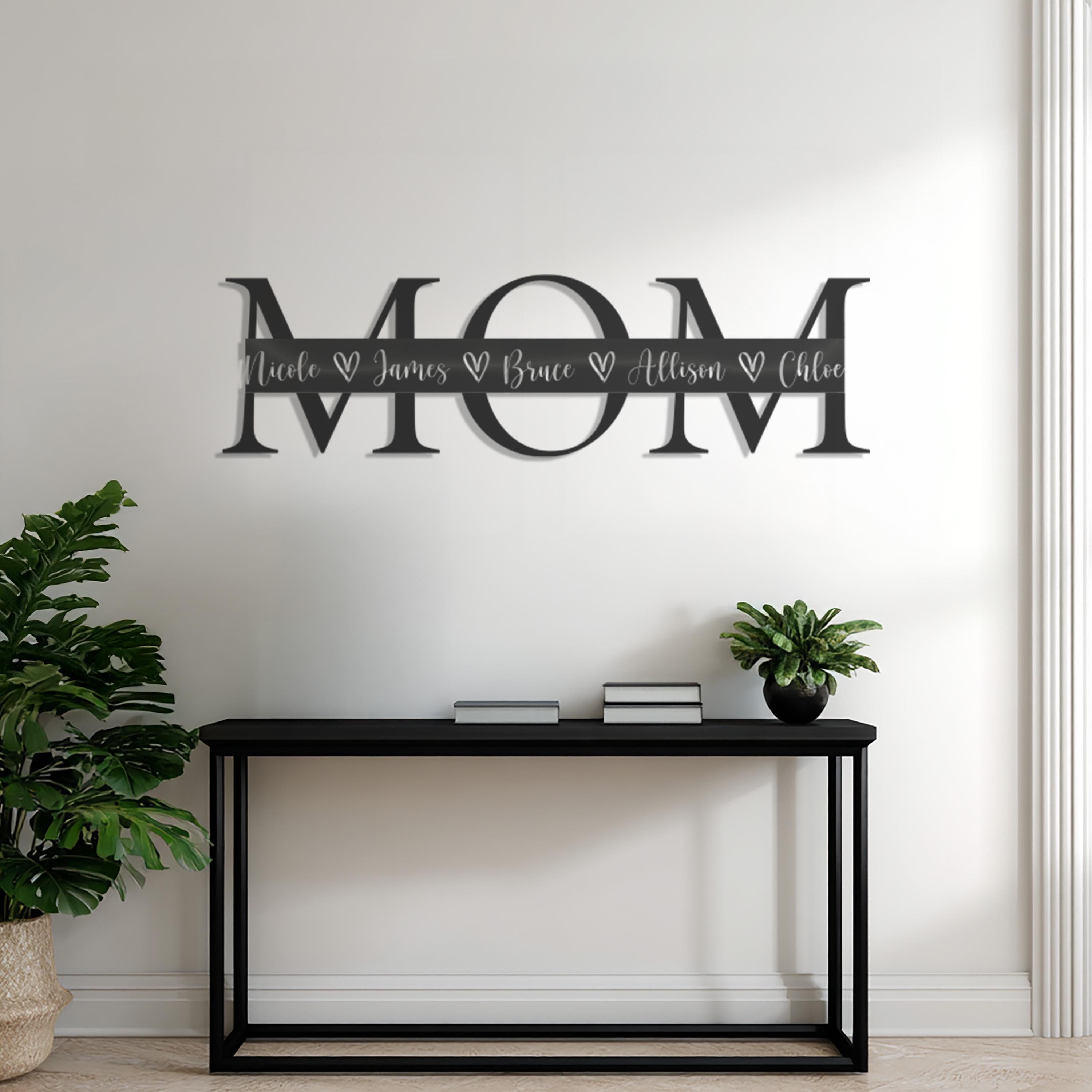 Custom MOM Metal Sign With Names: Personalized Mother's Day Wall Art - Etsy