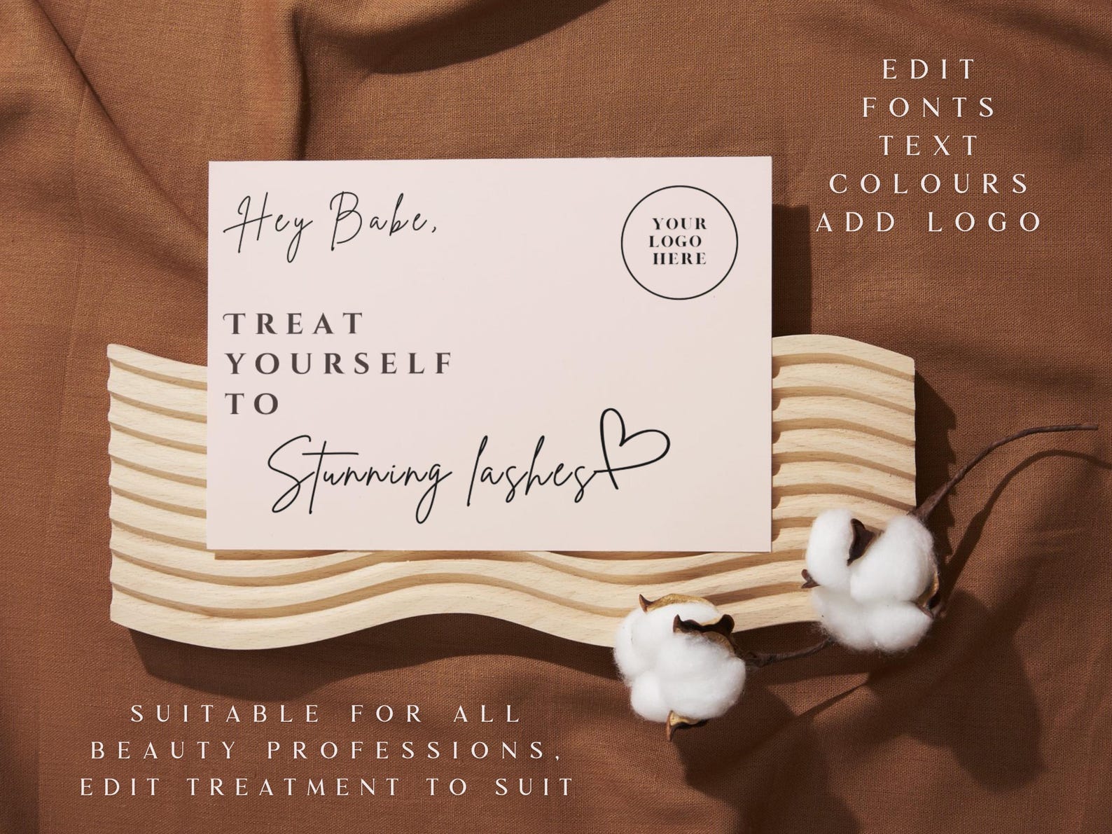 Custom Beauty Blush Pink Gift Voucher Modern Salon Gift Certificate for ...