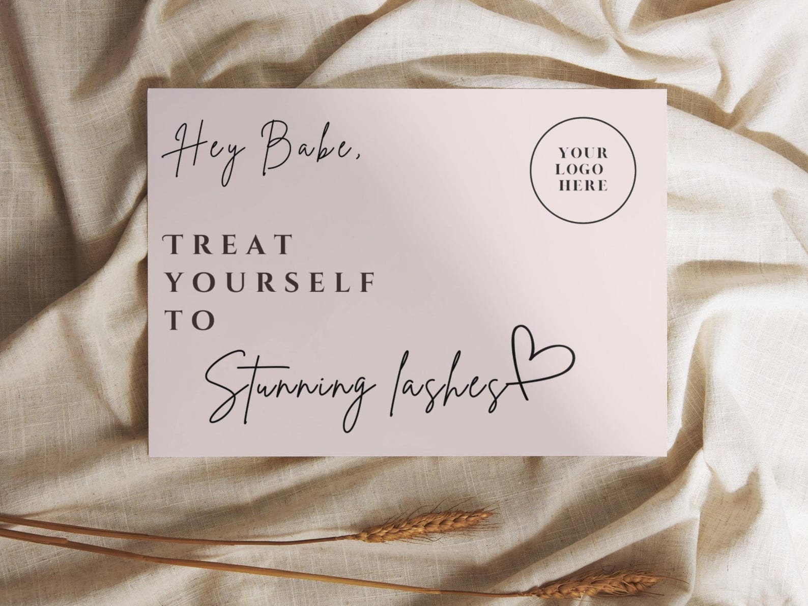 Custom Beauty Blush Pink Gift Voucher Modern Salon Gift Certificate for ...