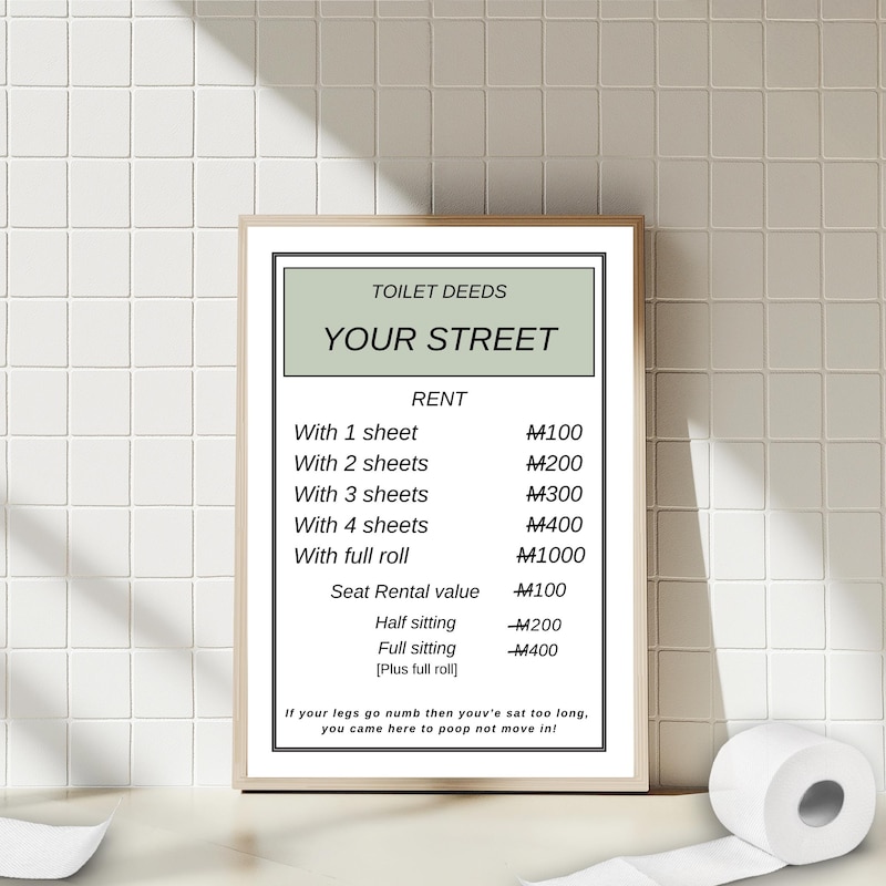 Monopoly Bathroom - Etsy