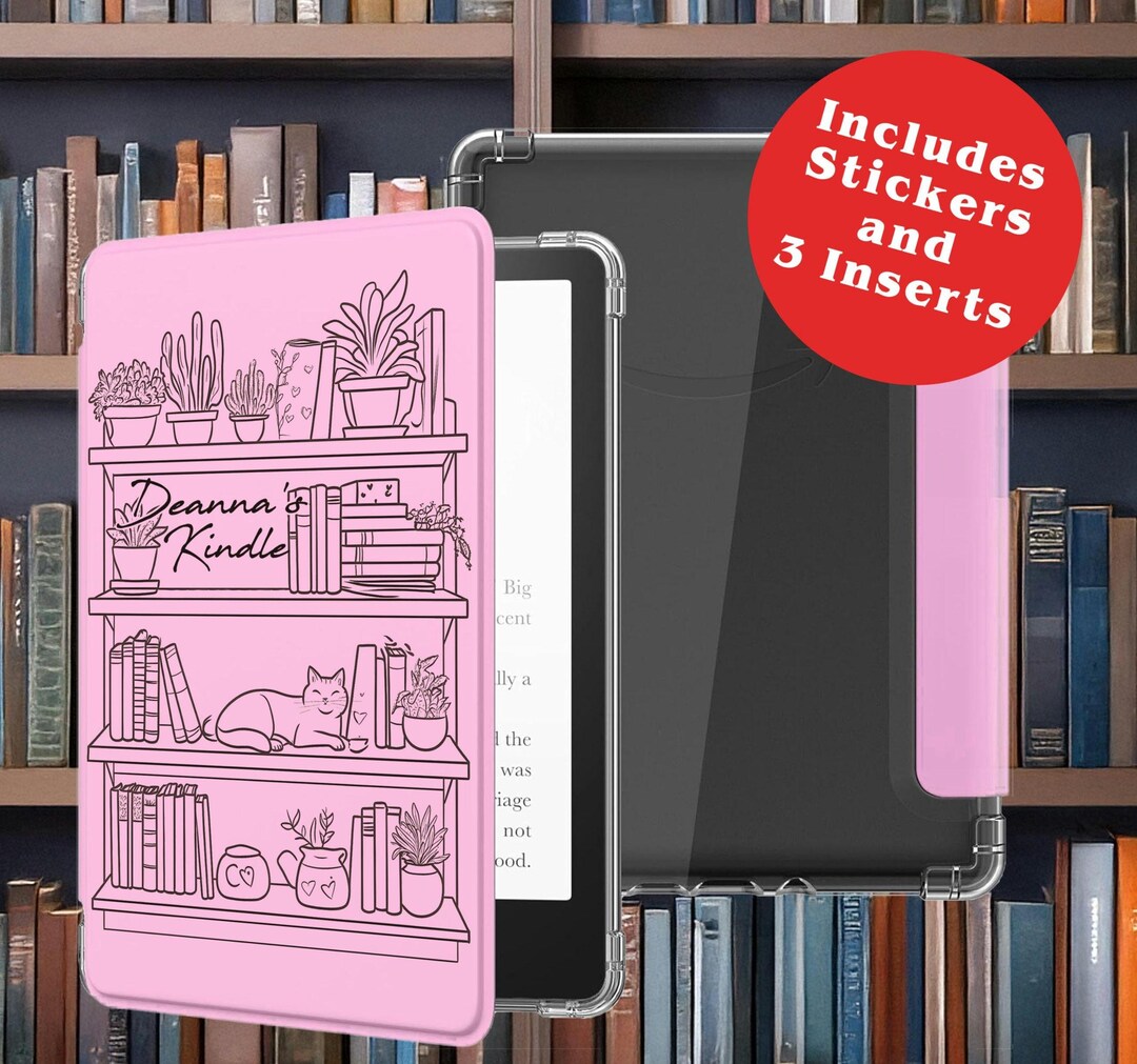 Custom Engraved "book Shelf" Kindle/ereader Cover Kit, Personalized ...