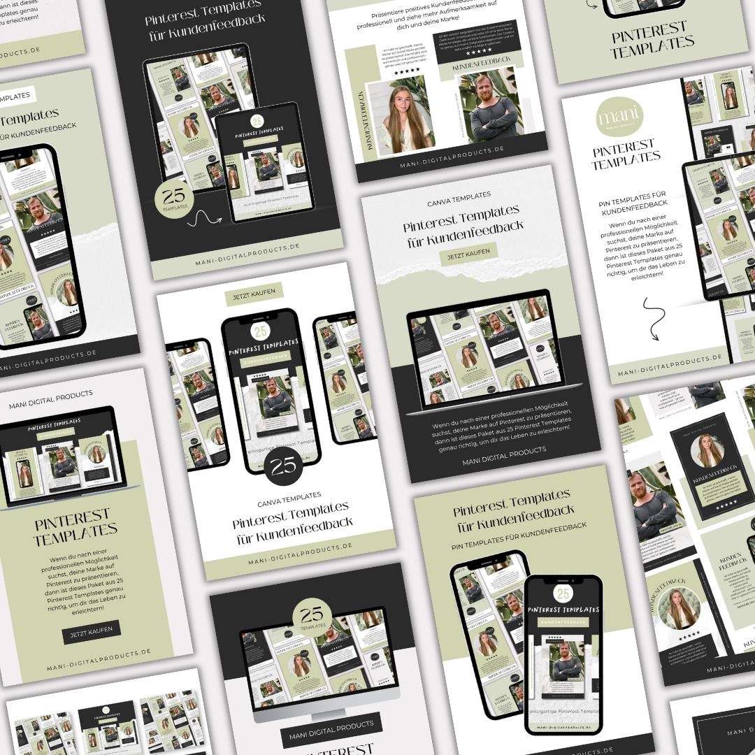 Pinterest Templates 50 Pin Templates for Digital Products canva ...