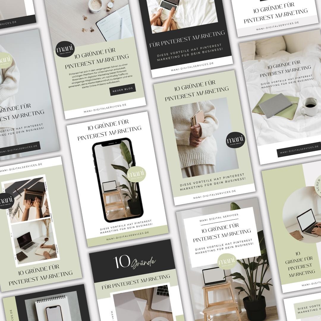 Pinterest Templates 30 Pin Templates for Blog Posts II canva Templates ...
