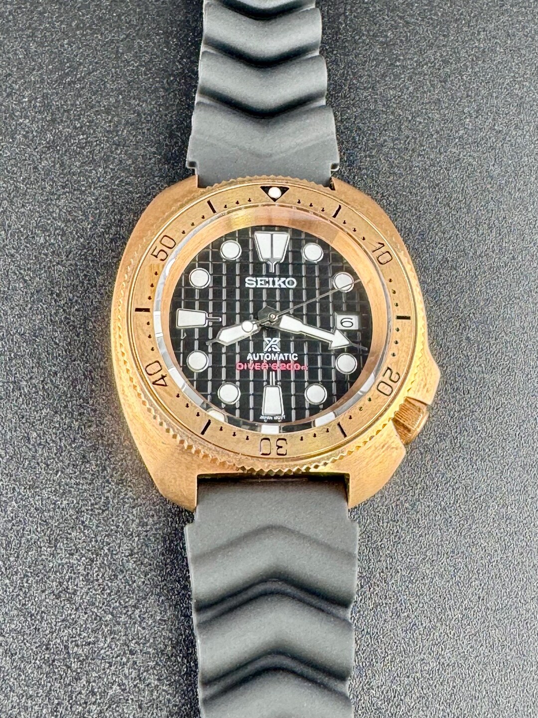Bronze Seiko Turtle Automatic Watch - Vintage Brass Patina Srp Skx Dive ...