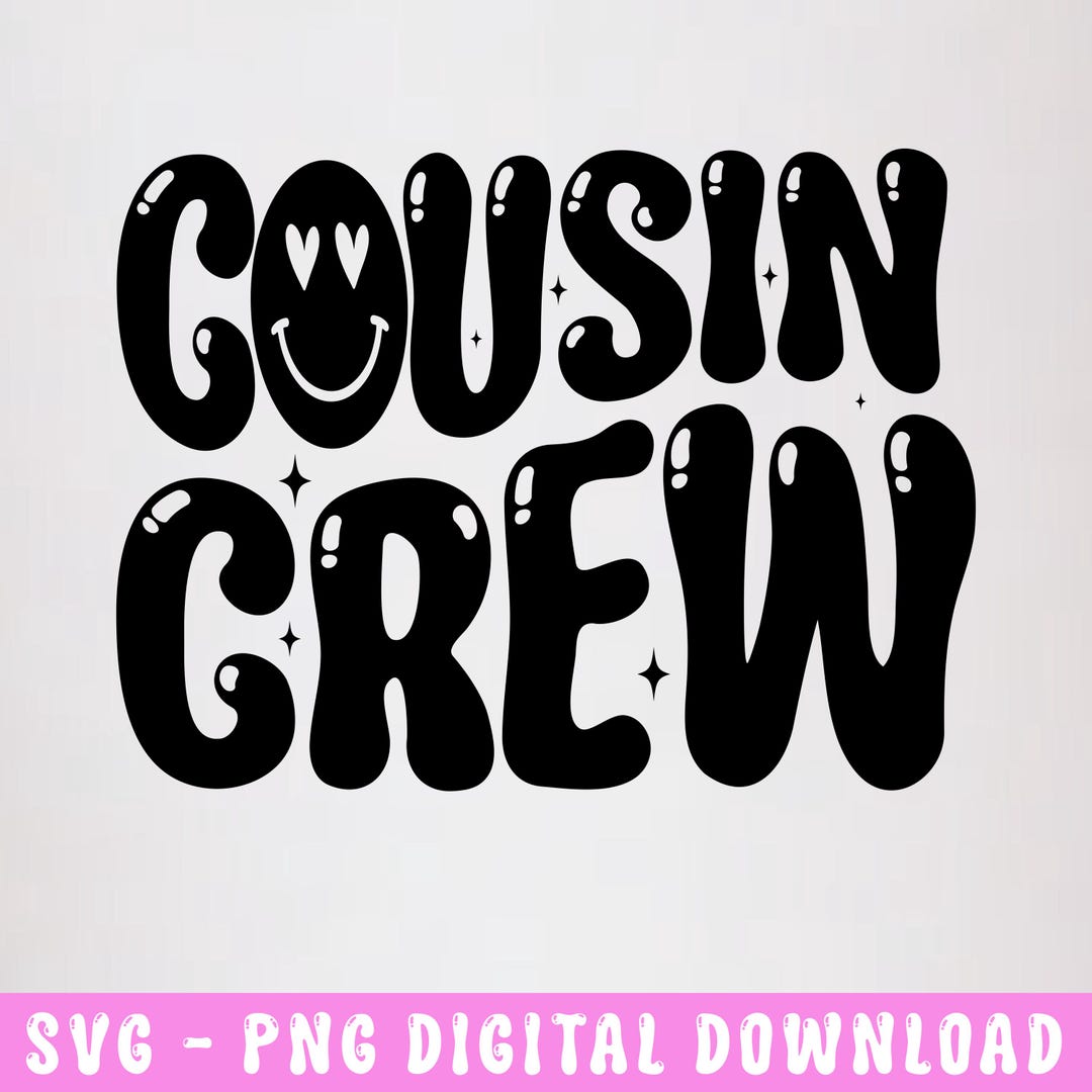 Retro Cousin Crew SVG, PNG (digital Download) - Etsy