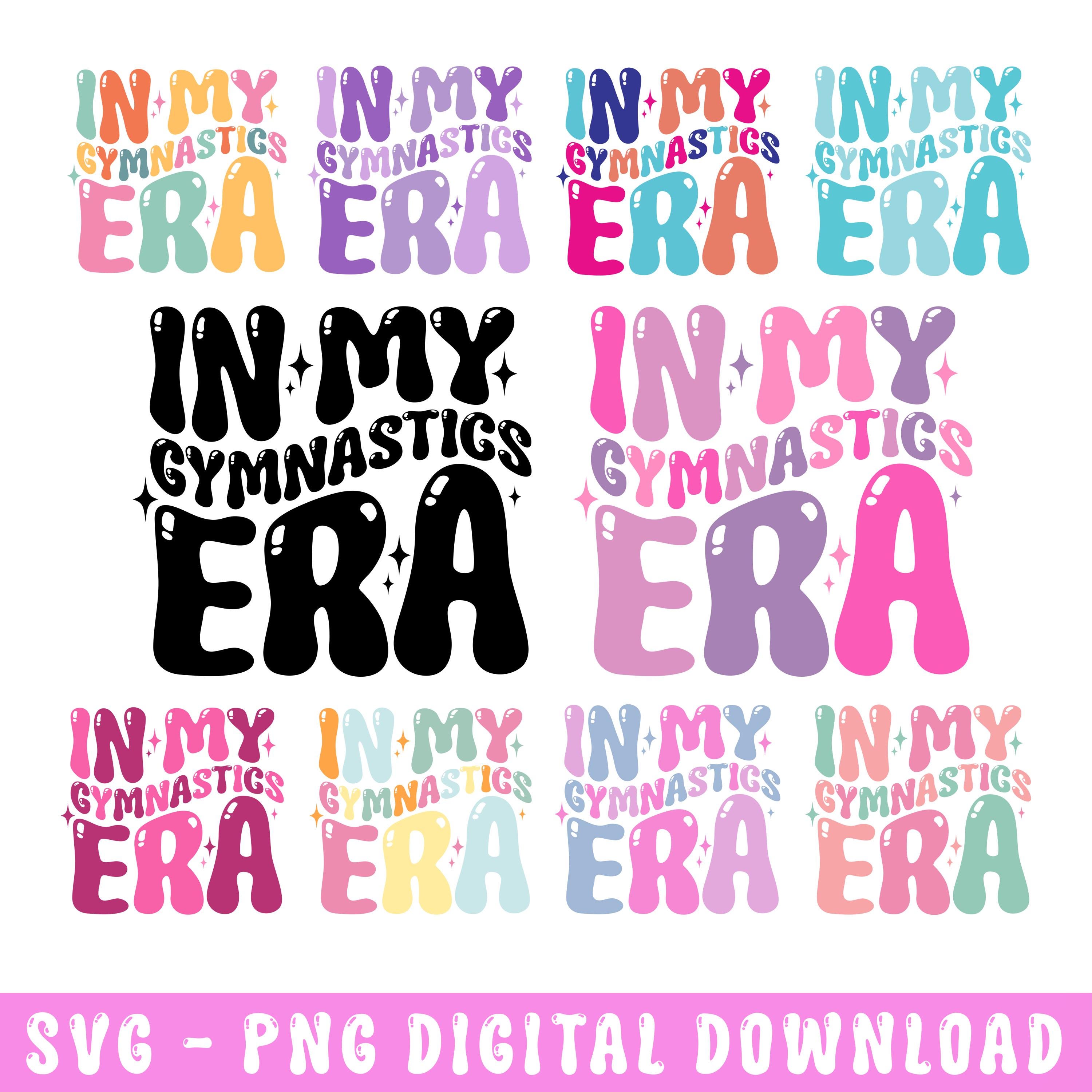 In My Gymnastics Era Svg Bundle, Groovy Letters Gymnastics Svg, Art ...