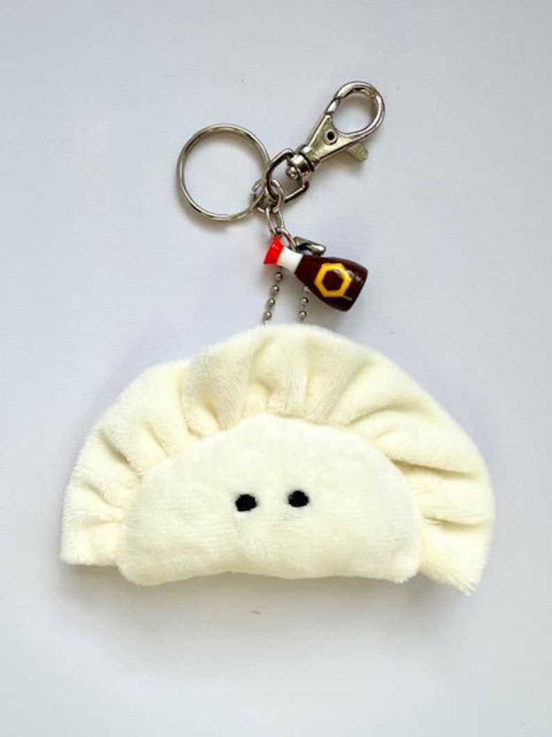 Plush Dumpling & Soy Sauce Bottle Bag Charm Keychains Key Charms. Now ...
