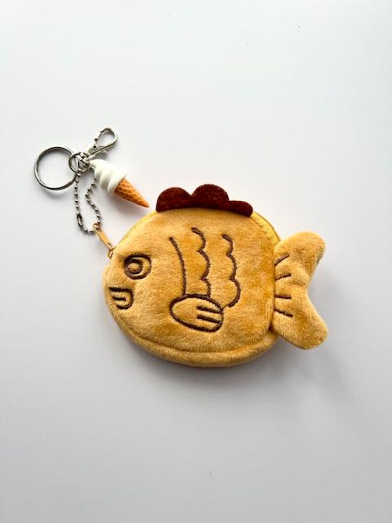 Plush Taiyaki Charm & Coin Purse - Japanese Style Bag Charms, Bag ...