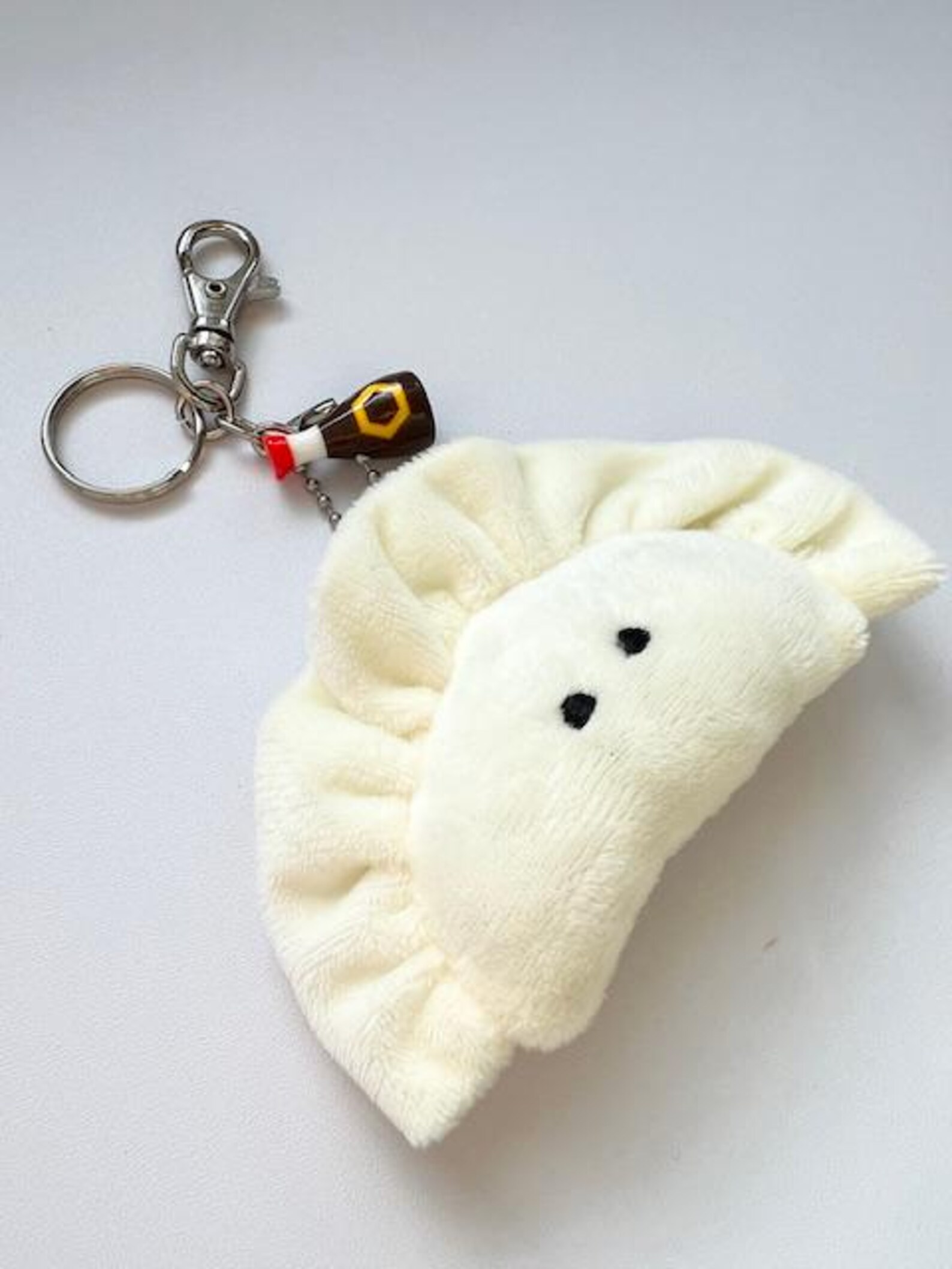 Plush Dumpling & Soy Sauce Bottle Bag Charm Keychains Key Charms. Now ...