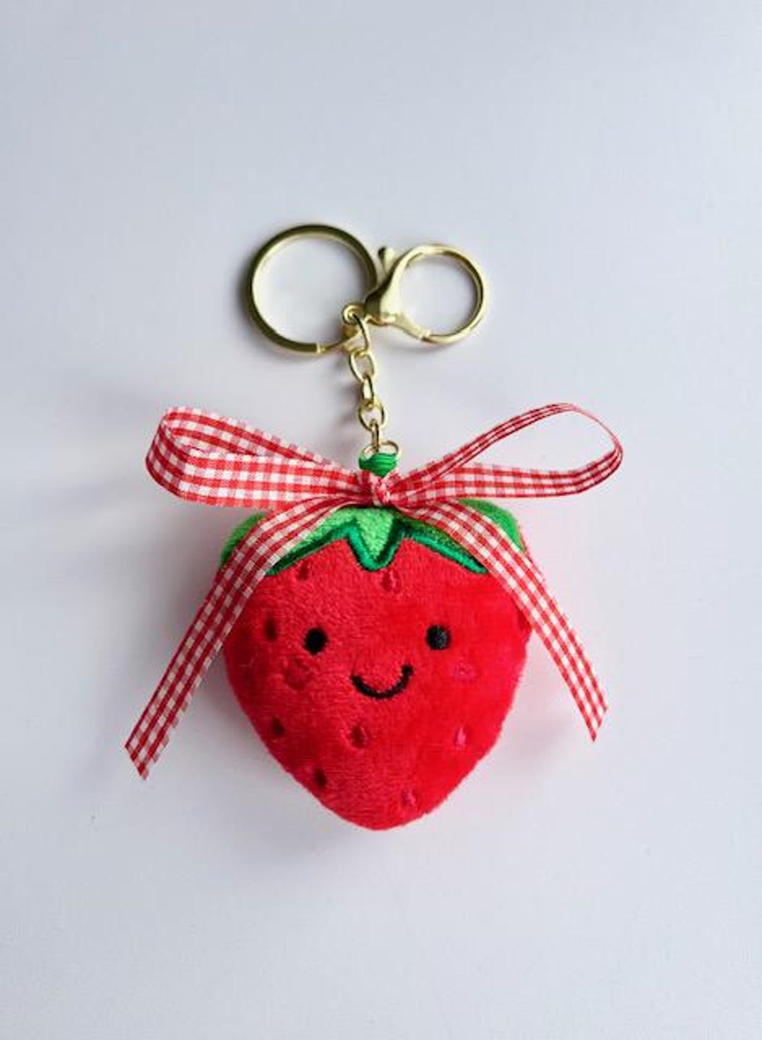Plush Strawberry Bag Charm, Bag Charms, Key Chains, Key Charms. Cute ...
