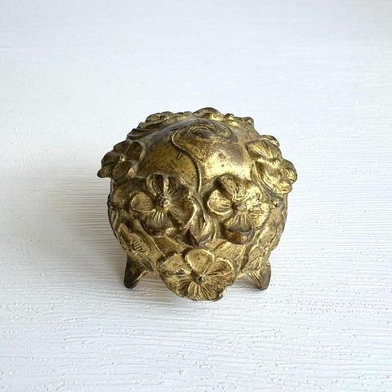 Antique Gilt Jewelry Box - Etsy