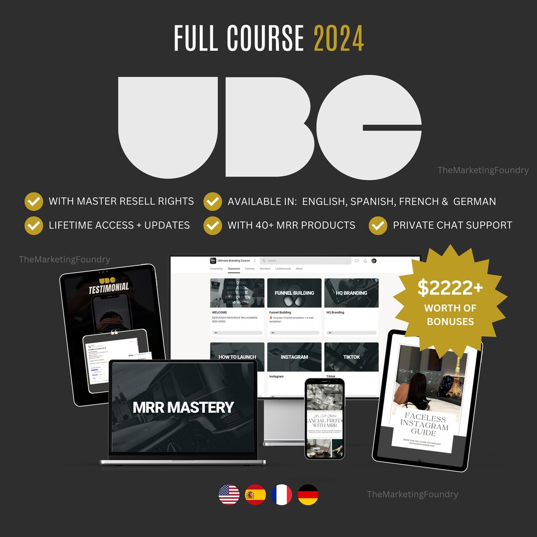 Ultimate Branding Course UBC Full Course Complete Digital Marketing With Master Resell Rights ...