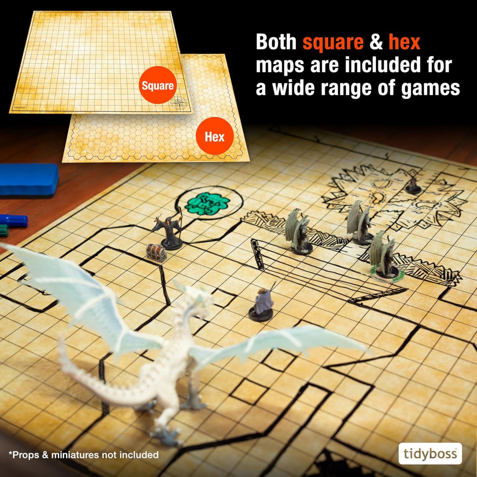 23"x27" Foldable Dungeons and Dragons Game Mat With Dungeon Master ...