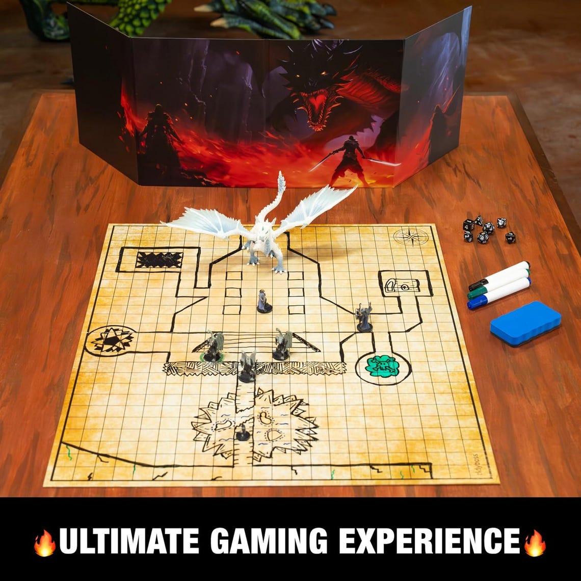23"x27" Foldable Dungeons and Dragons Game Mat With Dungeon Master ...