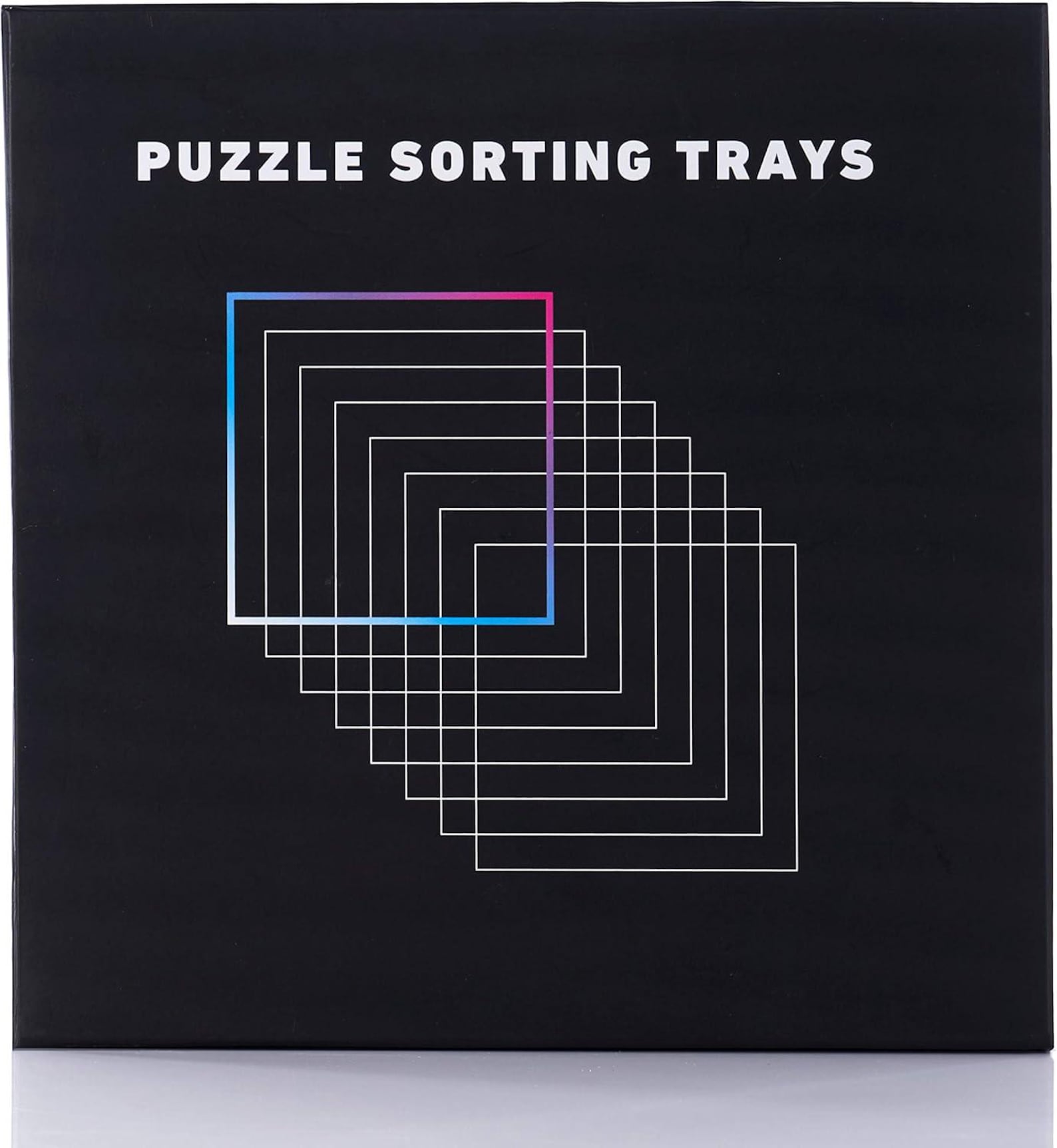 8 X Black Stackable Puzzle Sorting Trays With Lid 8" X 8" | Portable ...