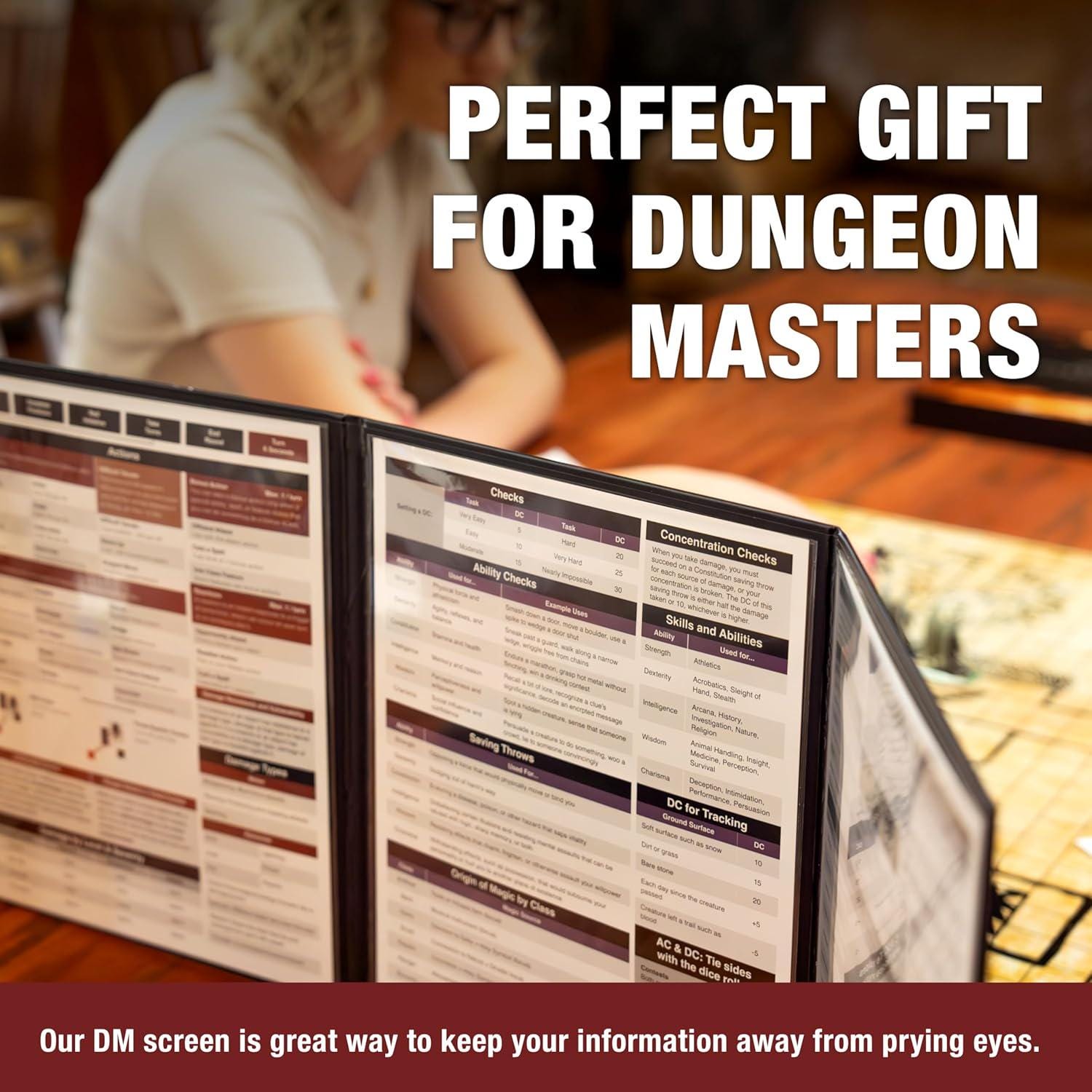 4-panel DM Screen With Inserts Updated With New 5.5e Rules | Dnd ...
