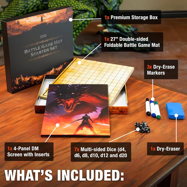 23"x27" Foldable Dungeons and Dragons Game Mat With Dungeon Master ...