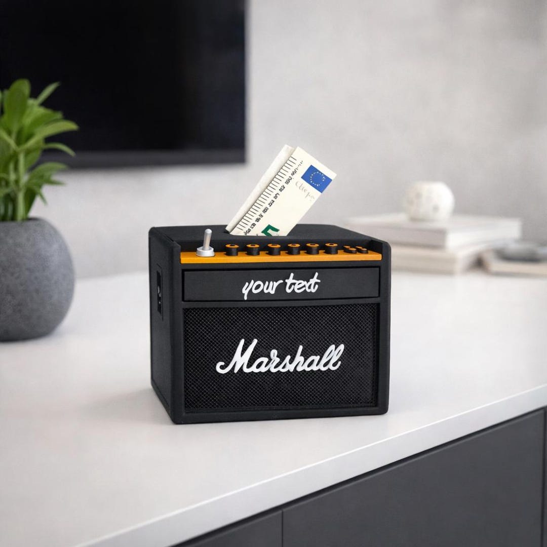 Personalized Marshall AMP Money Box - Money Gift Box With Name, Piggy ...