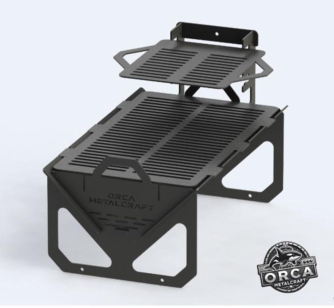 Collapsible Fire Pit Grill DXF File: Portable Camping BBQ - Etsy