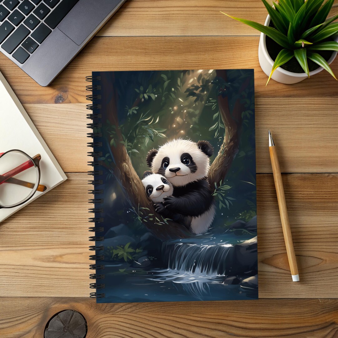 Cute Panda Spiral Notebook Journal Cute Animal Gift, Gift for Kids ...
