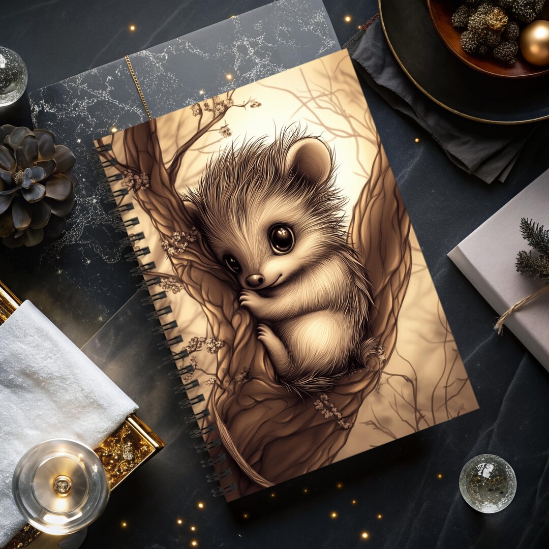 Cute Hedgehog Spiral Notebook Journal Cute Animal Gift, Gift for Kids ...