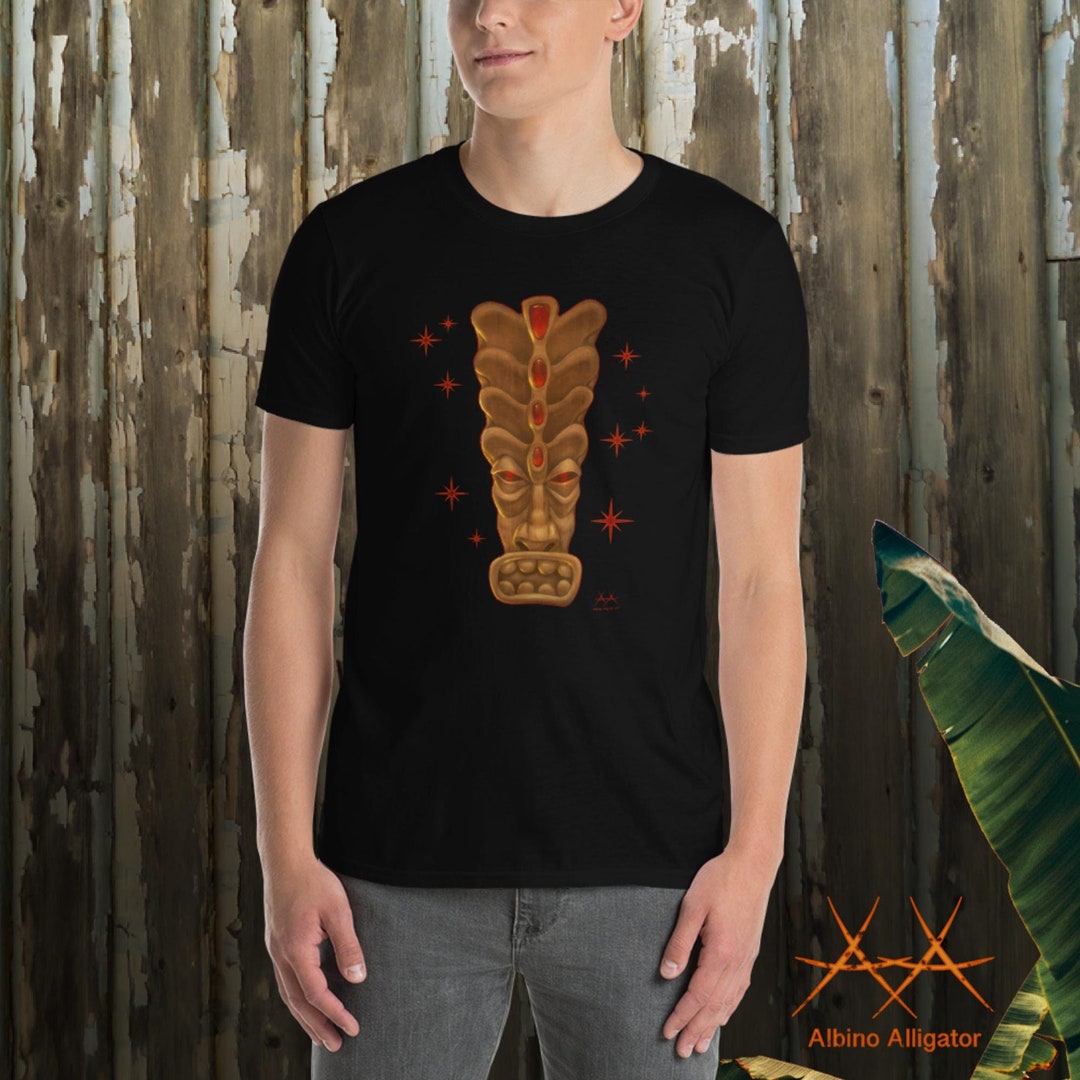 Mid Century Tiki With Stars Short-sleeve Unisex T-shirt - Etsy