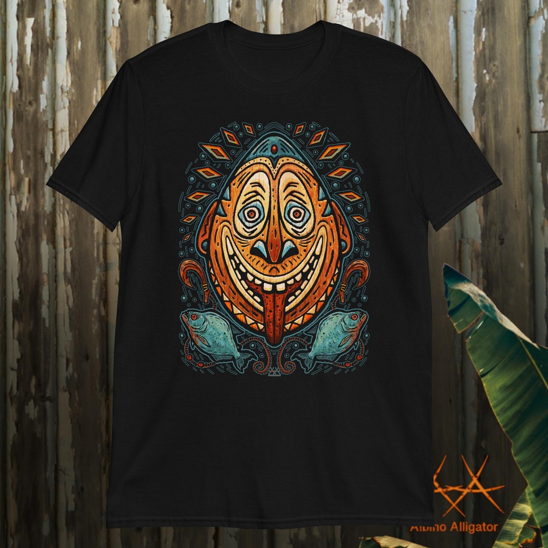 Tiki "fishing Buddy" Tiki Bar Short-sleeve Unisex T-shirt - Etsy