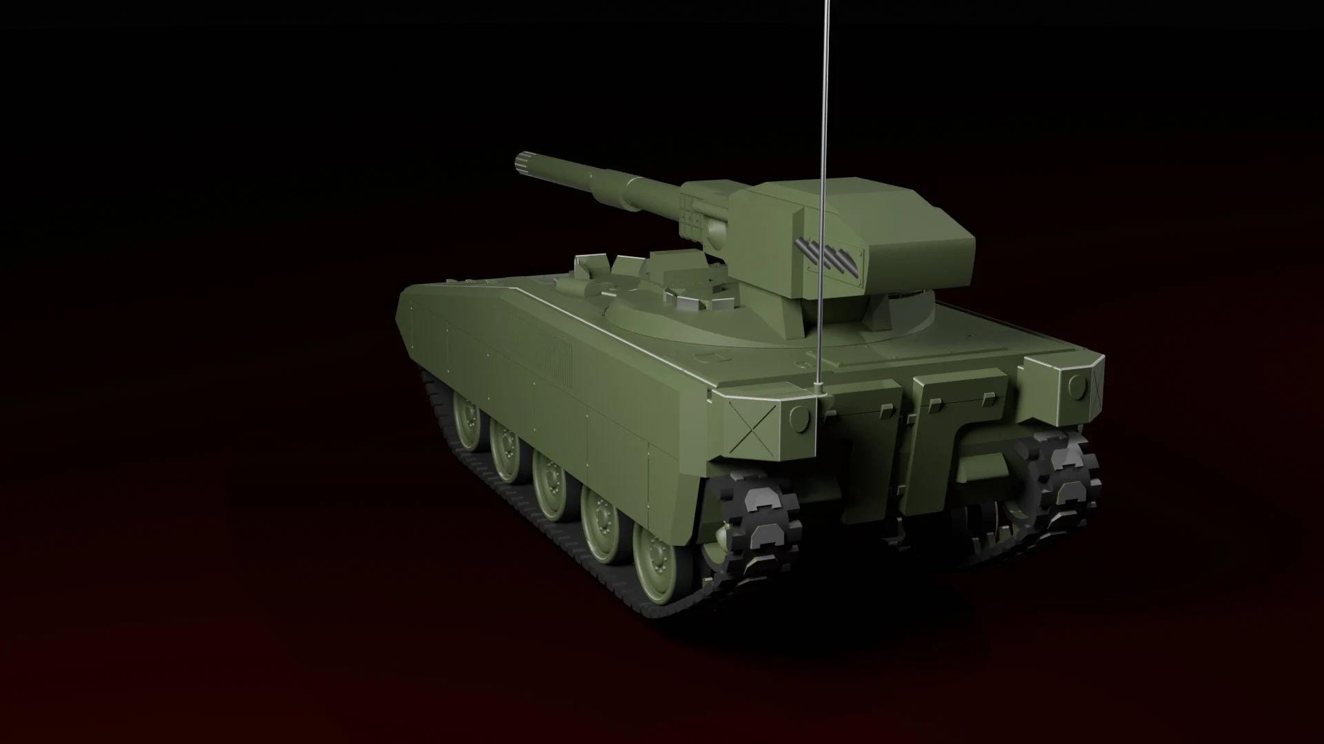 Ags Tcm-20 Prototype 3d Print Light American USA Test Tank Military War ...