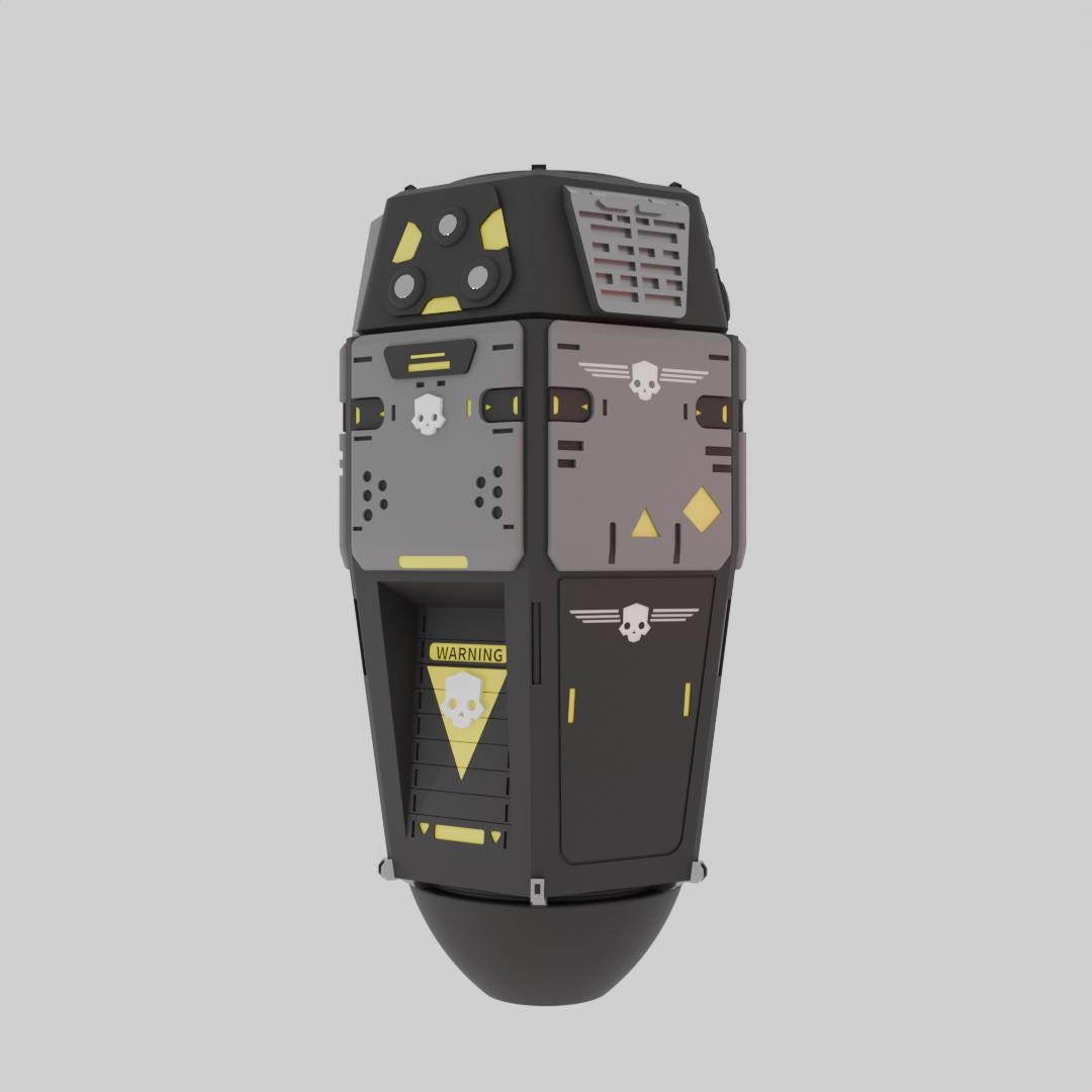 Helldivers 2 Container Hellpod / 3mf 3d Print Military Fun Prop Replica ...