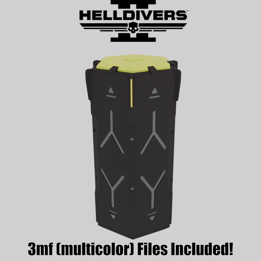 Helldivers 2 Booster Container / Storage 3mf Stl 3D Print Prop Replica ...