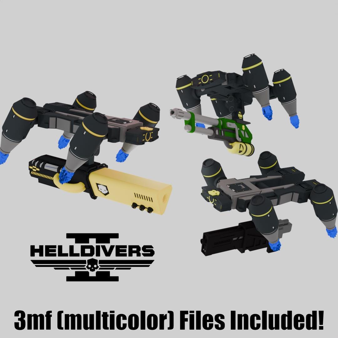 Helldivers 2 Guard Dog Rover Bundle / Video Game Military Drone 3d ...