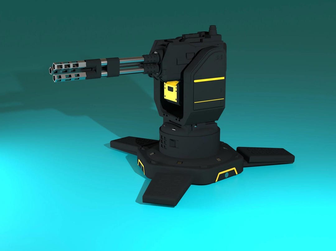 Helldivers 2 Gatling Machine Gun Turret Sentry Stratagem 3d-print 3d-printable Video Game ...