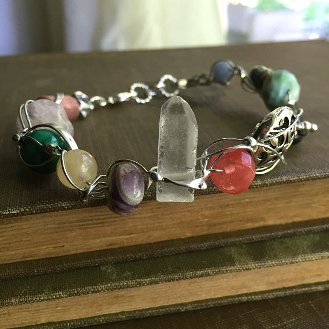 Fairy Ring of Gems Beaded Gemstone Circlet Bracelet Quartz | Etsy