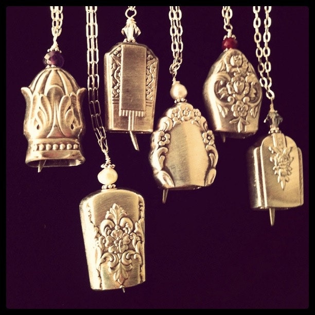 Dishfunctional Designs Antique Butter Knife Bell Pendant - Etsy