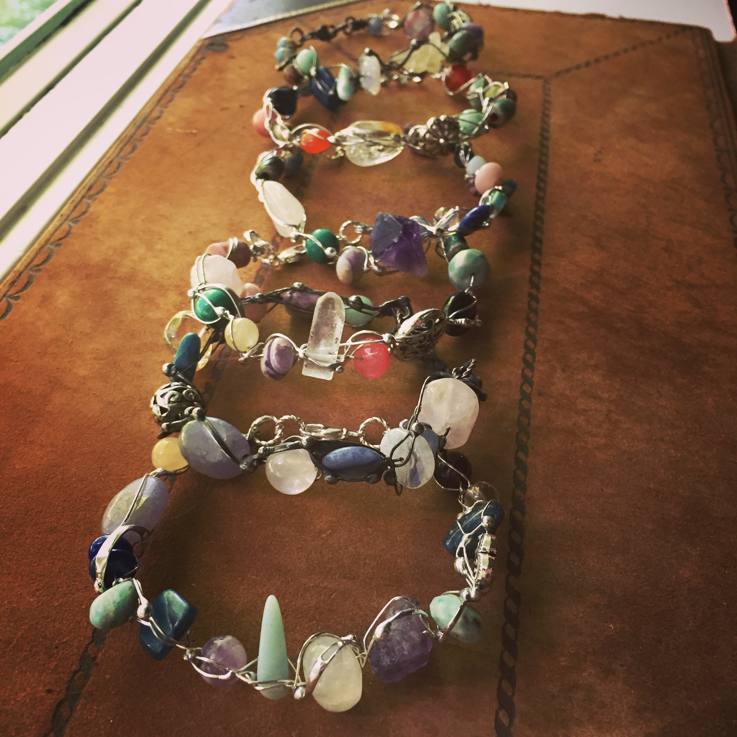 Fairy Ring of Gems Beaded Gemstone Circlet Bracelet Quartz | Etsy