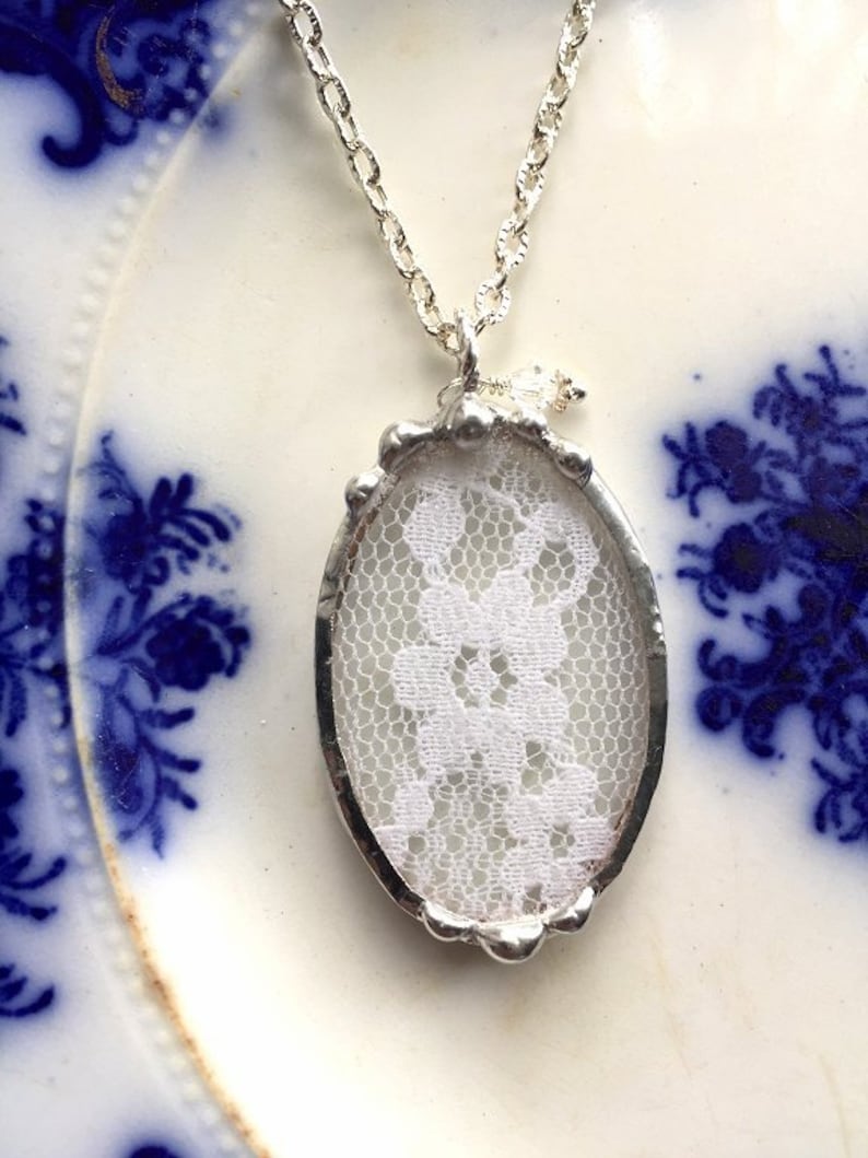 Antique Lace Jewelry Pendant Necklace. Vintage Inspired Old | Etsy
