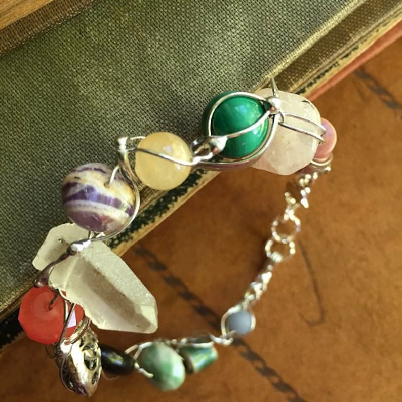 Fairy Ring of Gems Beaded Gemstone Circlet Bracelet Quartz - Etsy