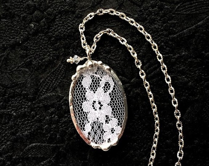 Antique Lace Jewelry Pendant Necklace. Vintage Inspired, Old Lace ...